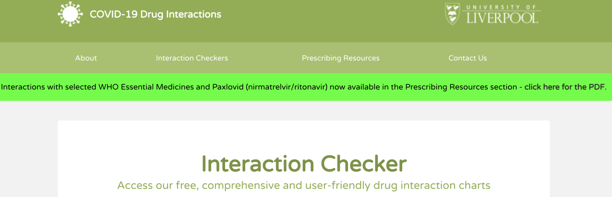 COVID-19 drug interaction checker - Simple and Practical Mental Health
