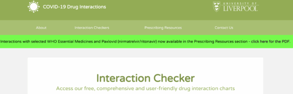 COVID-19 drug interaction checker - Simple and Practical Mental Health